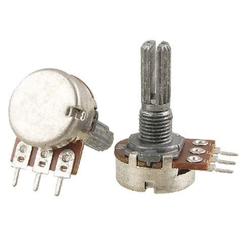Unique Bargains 2 X B1K 1K OHM Linear Taper Rotary Potentiometers 1 2W