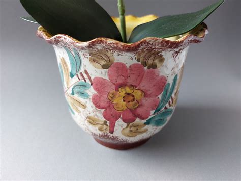 Übertopf für Zimmerpflanzen Blumentopf bunt italienische Keramik Clay