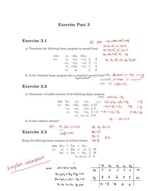 linear programming part 2 exercise part 3 exercise 3 a transform the following linear