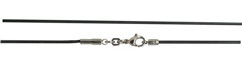 Mabro Steel NBR Kette 1 5mm Schwarz Mit Karabiner 42cm Lang