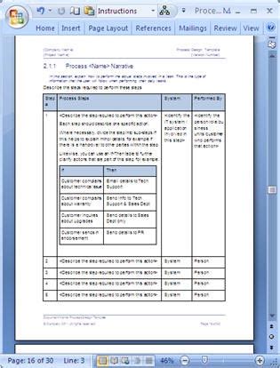Business Process Design Templates MS Word Excel Visio Templates