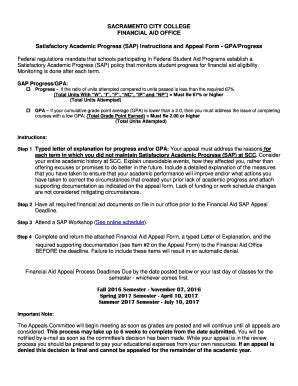 Fillable Online Scc Losrios Satisfactory Academic Progress SAP