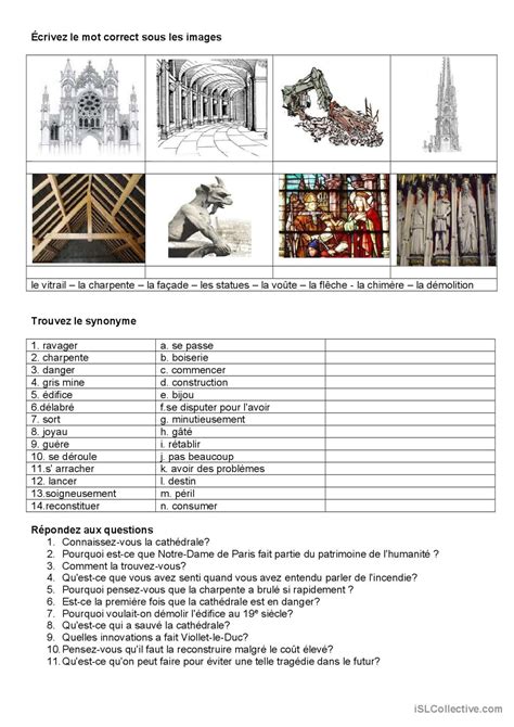 L Ternelle Notre Dame De Paris Comp Fran Ais Fle Fiches Pedagogiques