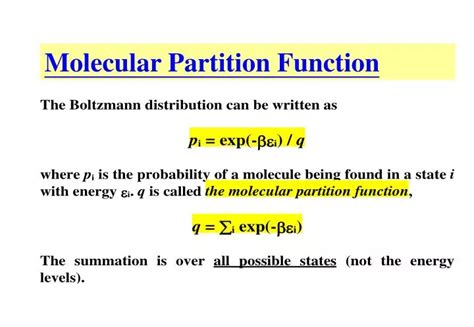 ppt molecular partition function powerpoint presentation free download id 6565476