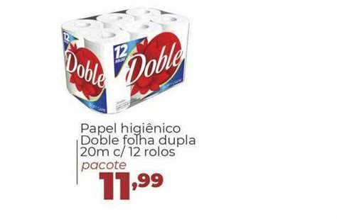 Papel Higiênico Doble Folha Dupla 20m C 12 Rolos oferta na Super Nicolini