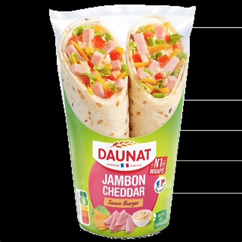 Wrap poulet pané Cheddar Daunat