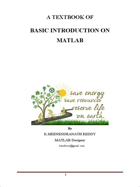 basic introduction on matlab a textbook of pdf matlab computer programming