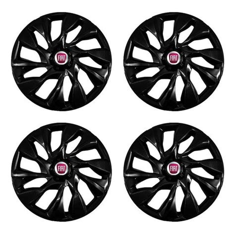 Jogo Calota Esportiva Aro Fiat Palio Siena Mobi Argo Punto Idea Uno