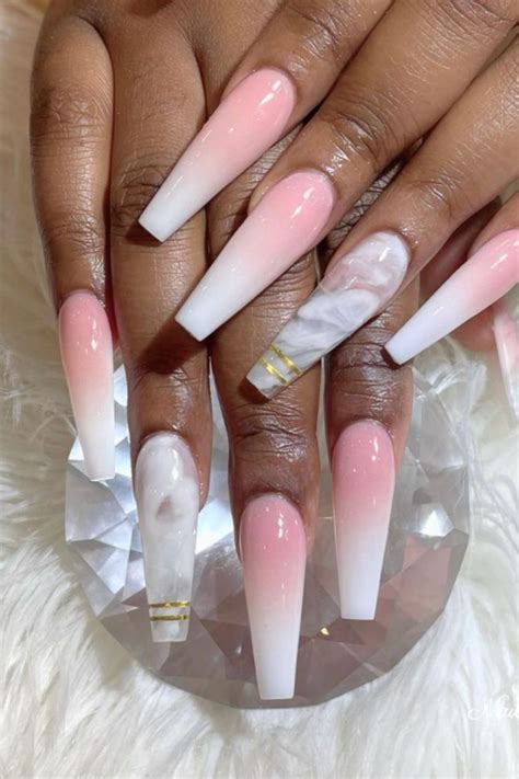 51 Crazy Gorgeous Nail Ideas For Coffin Shaped Nail Designs