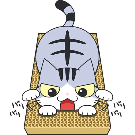 サバ白猫 イラスト 492 無料画像