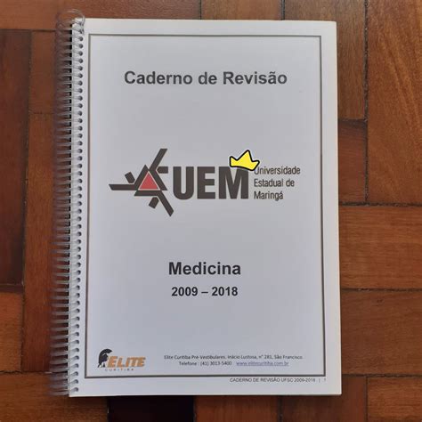 Caderno de Revisão Medicina uem Livro Poliedro Apostila Cursinho Pre