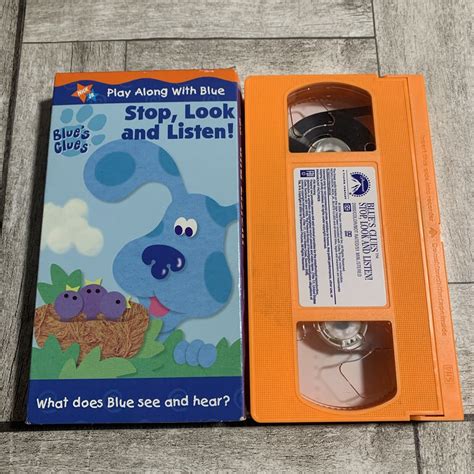 Blues Clues Stop Look And Listen VHS Tape Grelly USA