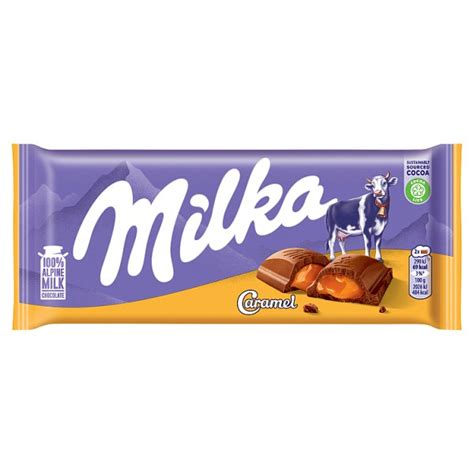 Milka Czekolada Mleczna Z Nadzieniem Karmelowym 100 G 1 Szt 0 100 Kg