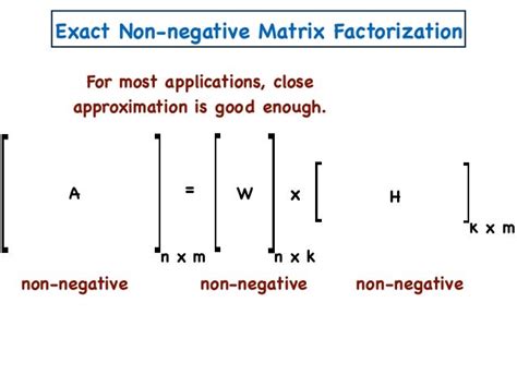 non negative matrix factorization