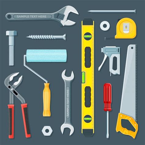 Remodelar o conjunto de ilustração de ferramentas de construção Vetor