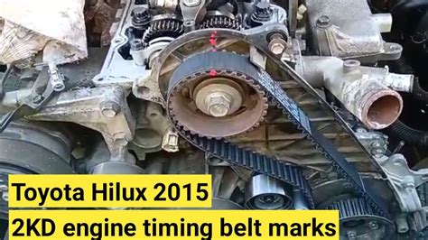 Hilux Toyota 2015 Engine 2kD Timing Belt Marks YouTube