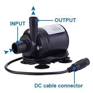 HSEAMALL Pompe à Eau DC 12V Submersible sans Brosse Amphibie 800L H 5M