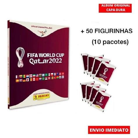 Kit álbum da copa 2022 capa dura 50 figurinhas envio em Caruaru
