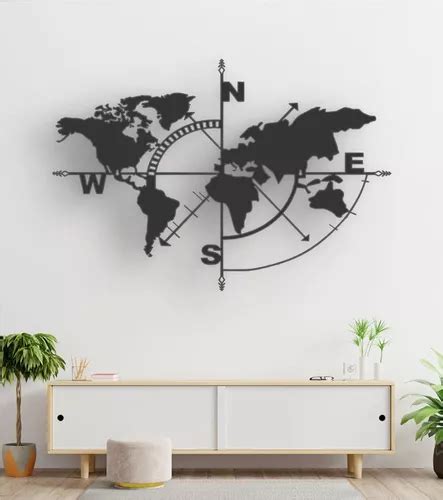 Cuadro Planisferio Mapa Mundo Calado Y Pintado X Cmts En