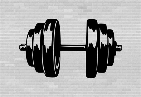 Dumbbell Svg Sport Svg Svg For Silhouette Dxf File For Etsy
