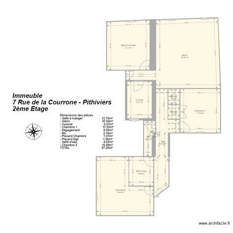 Appartement R2 Pithiviers Plan dessiné par LAURENTB45
