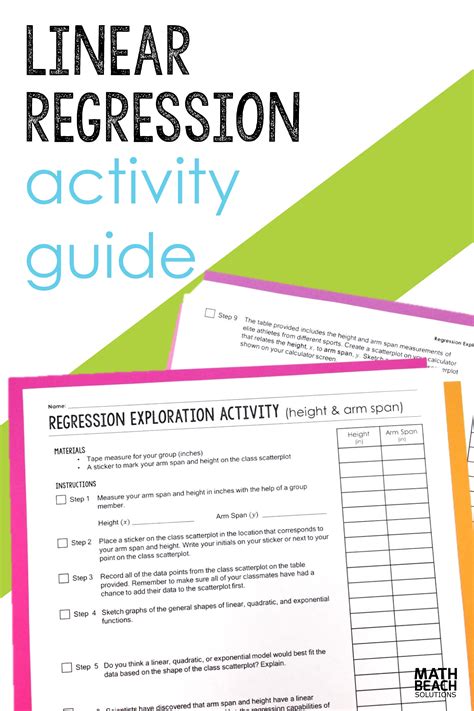 Linear Regression Worksheet With Answers Pdf