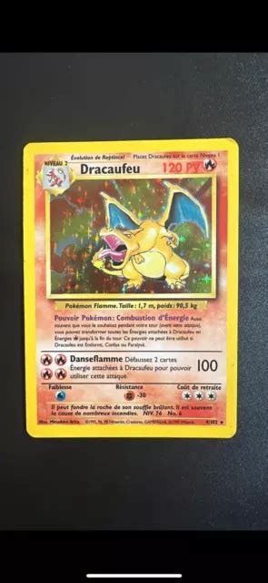 DRACAUFEU ÉDITION 1 Set De Base Holo 4 102 Français Carte Pokémon FR