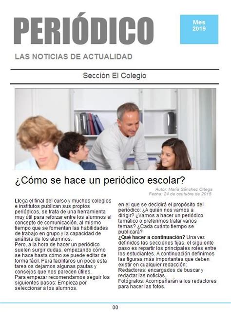 Plantillas Para Hacer Peri Dicos Escolares Digitales En Editafacil Es