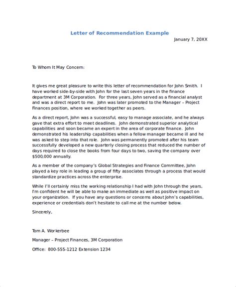 FREE 27 Sample Recommendation Letter Templates In PDF MS Word