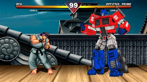 RYU Vs OPTIMUS PRIME HIGH LEVEL INSANE EPIC FIGHT YouTube