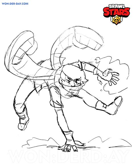 Desenhos Para Colorir De Edgar Brawl Stars Wonder Day