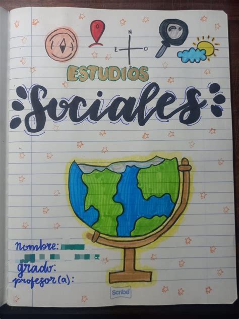 Portada F Cil Cuaderno De Estudios Sociales Portadas De Sociales