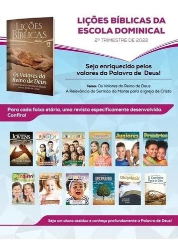 Kit Revista Lições Bíblicas Ebd 2º Trimestre Cpad Frete grátis