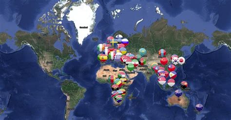Flags Of The World Scribble Maps