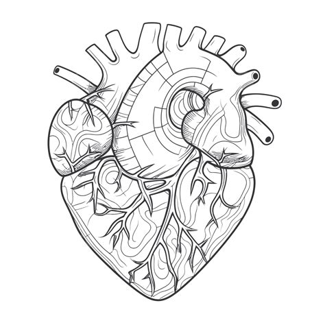 Arriba Corazon Humano Dibujo Para Colorear Mejor Camera Edu Vn