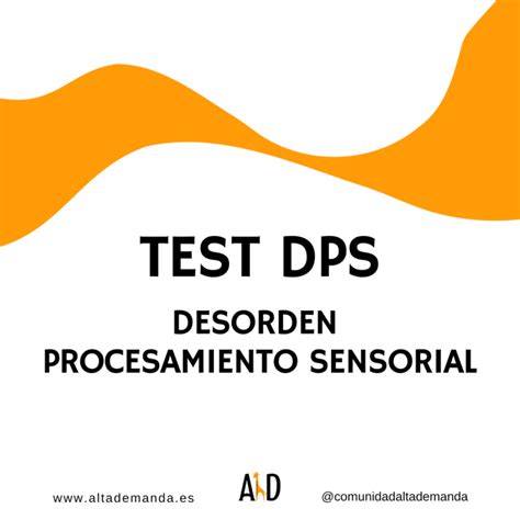 Test Desorden Procesamiento Sensorial Orientativo De La Comunidad