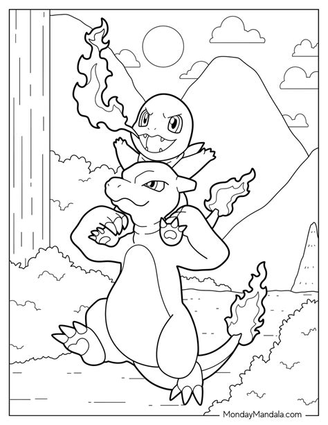 Pokemon Charmeleon Printable Coloring Pages