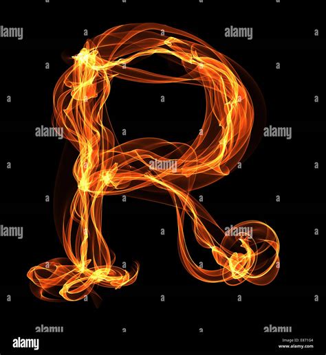 R Alphabet In Fire