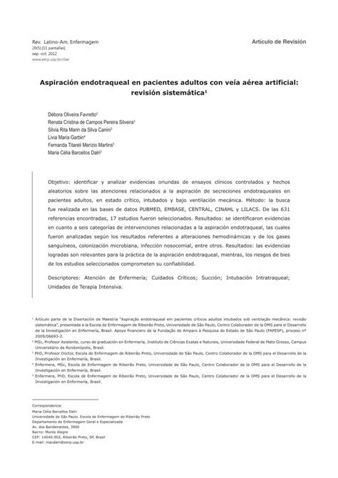 PDF Aspiración endotraqueal en pacientes adultos con veía aérea