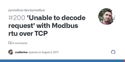 Unable To Decode Request With Modbus Rtu Over TCP Issue 200