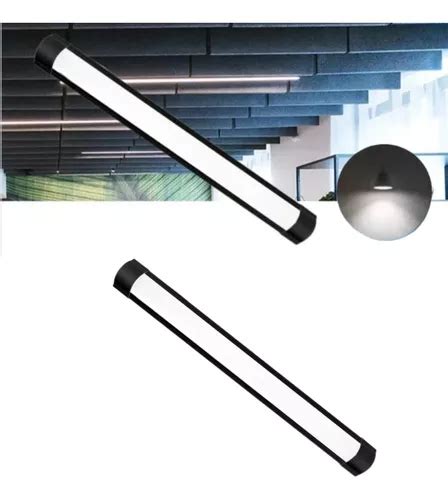 Lumin Ria Led Preta Slim Cm Bivolt W Branco Neutro K