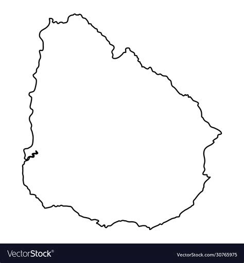 Uruguay Outline Map Royalty Free Vector Image Vectorstock