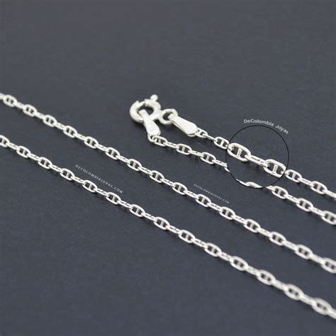 Cadena Gucci Plana Tipo Ancla Plata 925 PGUA04045 DeColombia Joyas