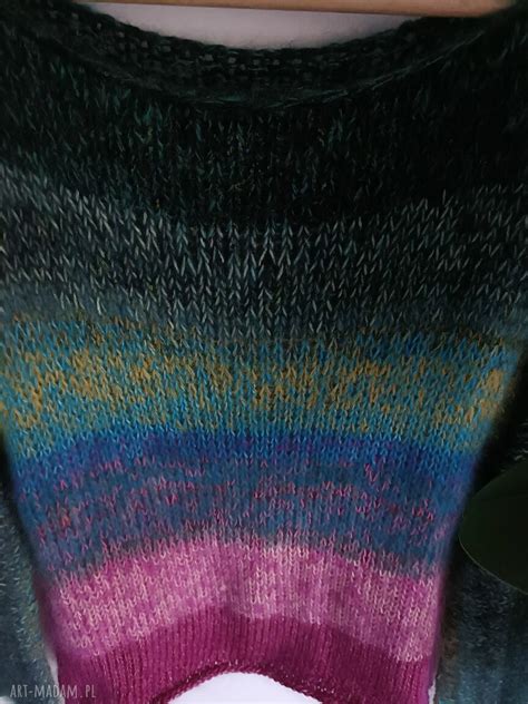 Ręcznie Wykonane Multikolorowy Sweter Modne Swetry The ღ art Madam pl