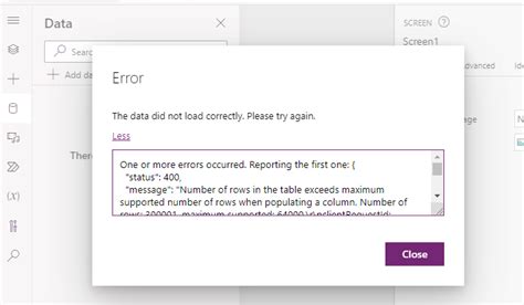 Power Apps Guide Errors What To Do When Creating An App With The