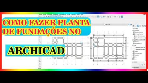 ARCHICAD 5 Planta de Fundação Passo à passo YouTube