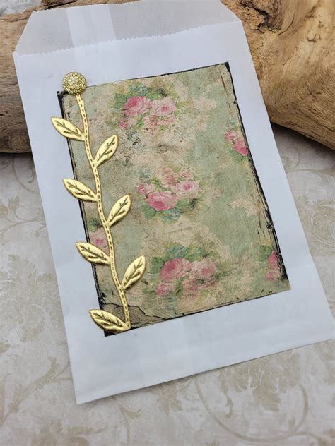 Altered Glassine Bag Victorian Journal Cards Etsy