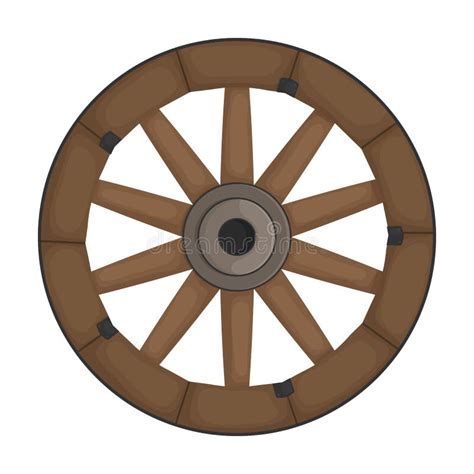 Rueda De Madera Vector De Dibujos Animados Icono Vector Ilustraci N