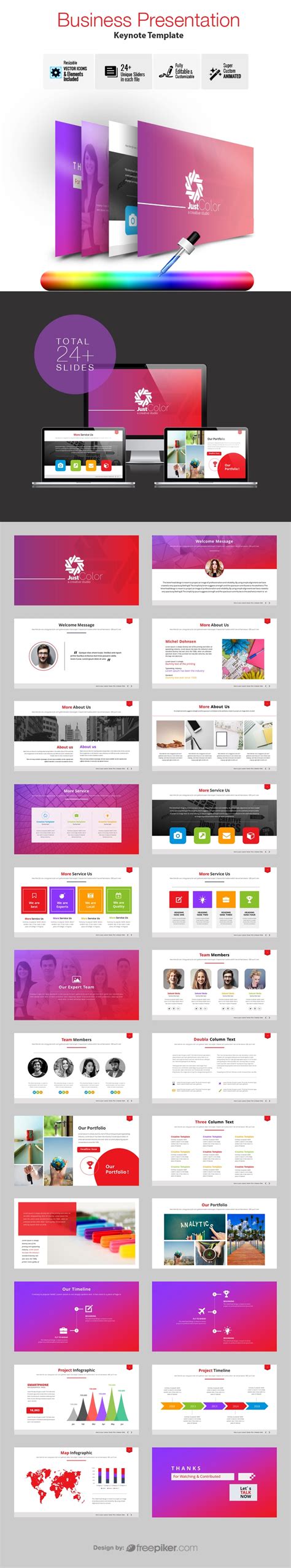 Freepiker Creative Keynote Template
