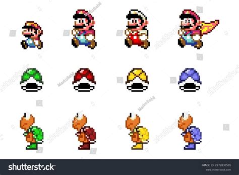 Mario Pixel Nh Vector V H Nh Ch P C S N Shutterstock